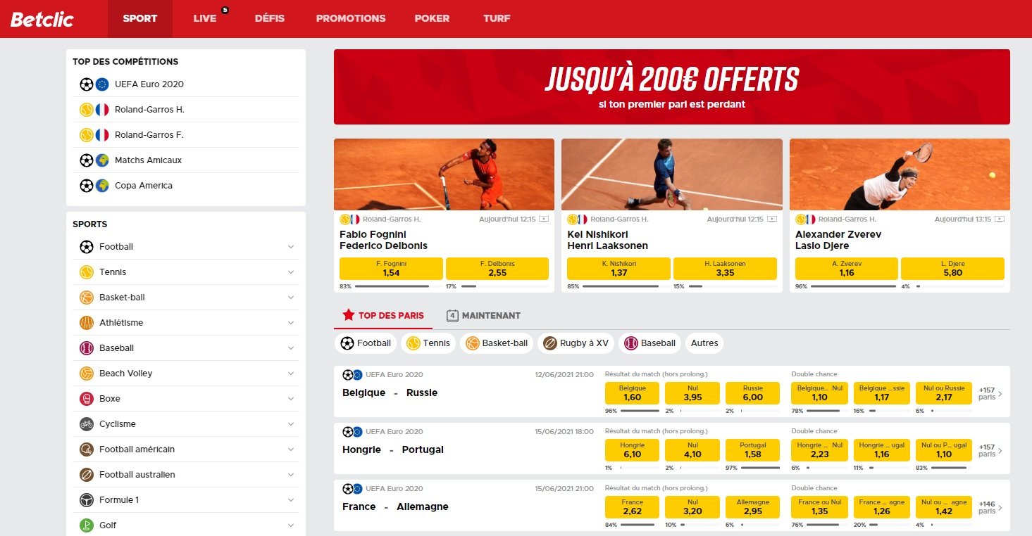 BETCLIC SPORT Avis | 200€ pour les Nouveaux Parieurs (Vérifié)